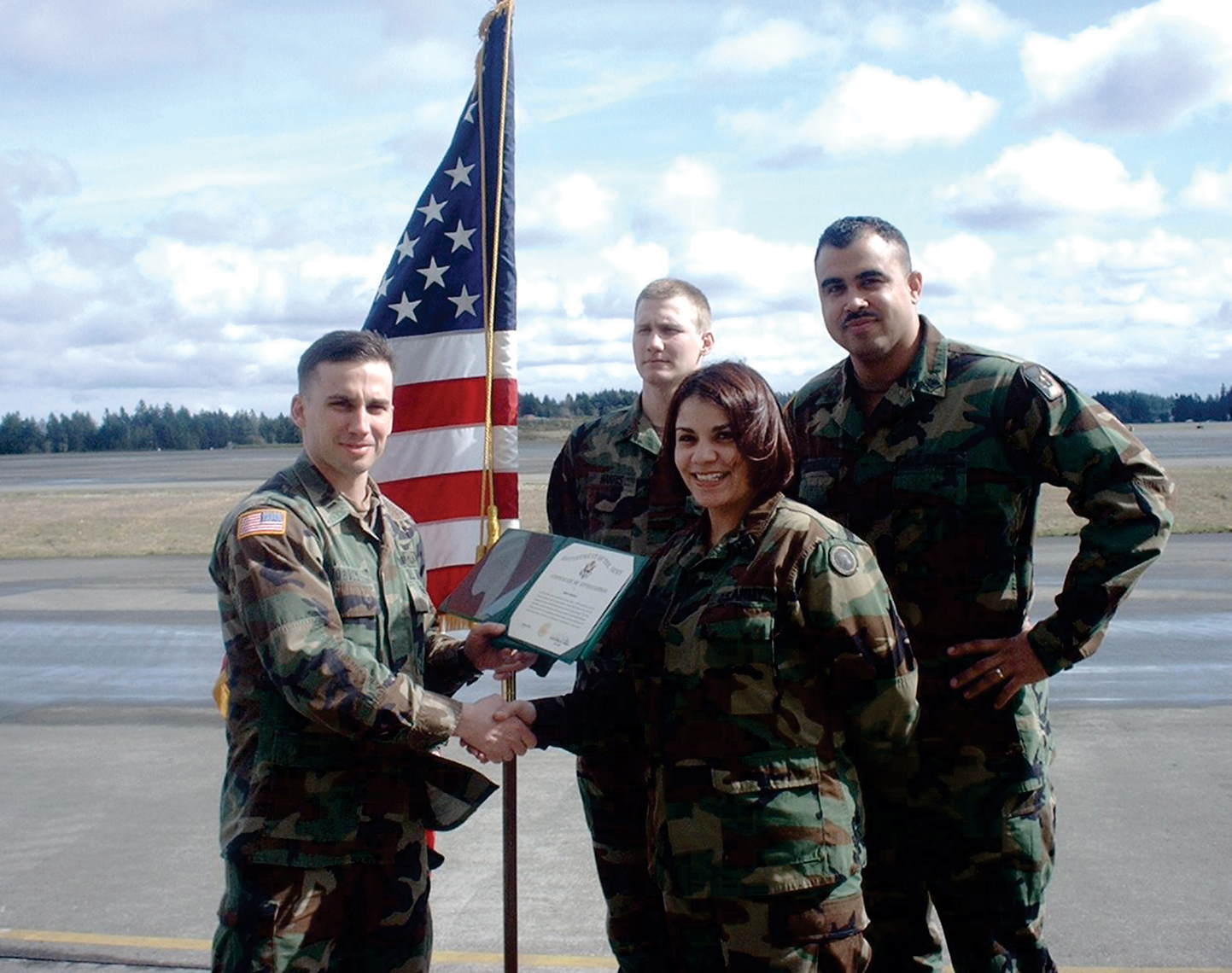 Mercy and Luis in military - Spirit Magazine