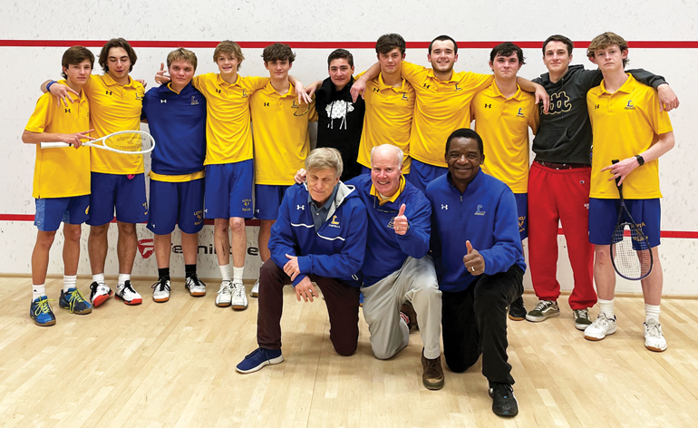 Joe Lacy ’78 with Loyola Blakefield's varsity squash team. - Spirit ...